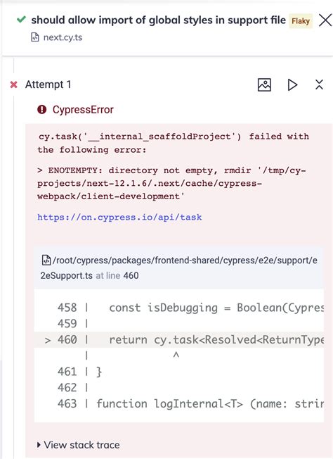 Flaky Test Cytaskinternalscaffoldproject Failed With The Following Error Eexist