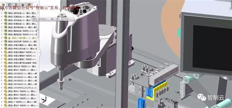 【非标数模】四轴机器人自动贴标机3d模型图纸 Xt格式机器人 仿真秀干货文章