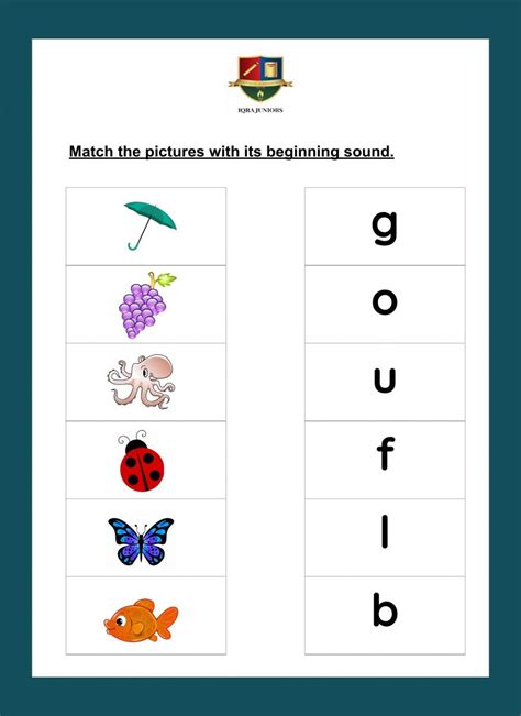 Initial Sounds Worksheet Phonics Kindergarten Worksheets Library