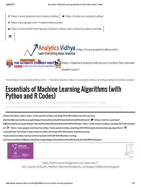 Machine World Machine Learning Algorithms In Python
