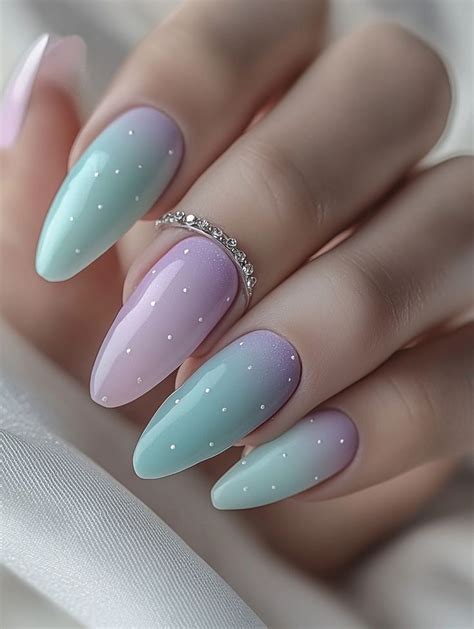 Pastel Gradient Nails With Delicate Dots Steps To Create The Look
