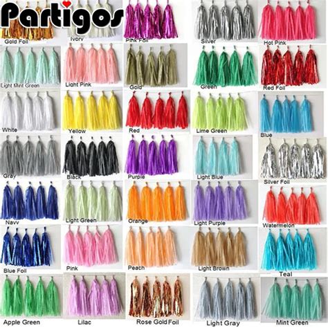 25 цветов 5 шт пакет 14 дюймов ткани Бумага Фольга Кисточкой Набор «сделай сам гирлянда шары с