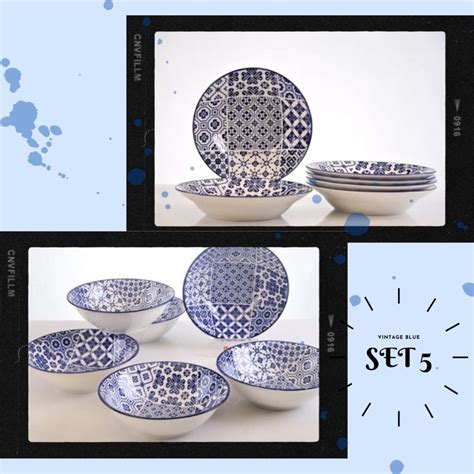 Combo Set Pinggan Mangkuk Giacomo Set Plate Dinnerware Dinner Set Kaca