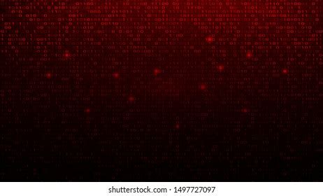 Digital Binary Code On Red Bg Stock Vector Royalty Free 1497727097 Shutterstock