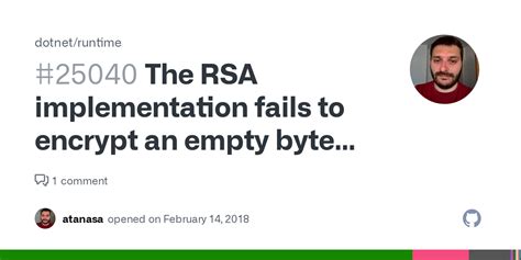The Rsa Implementation Fails To Encrypt An Empty Byte Array · Issue