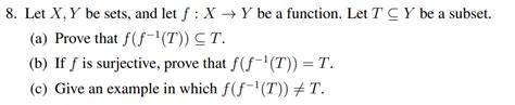 Solved Let X Y Be Sets And Let F XY Be A Function Let Chegg
