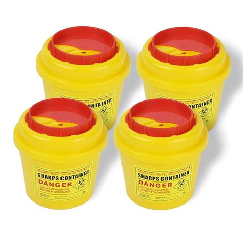 Buy Sharps Container 1l Pack Of 4 Sharps Needle Disposal Containers