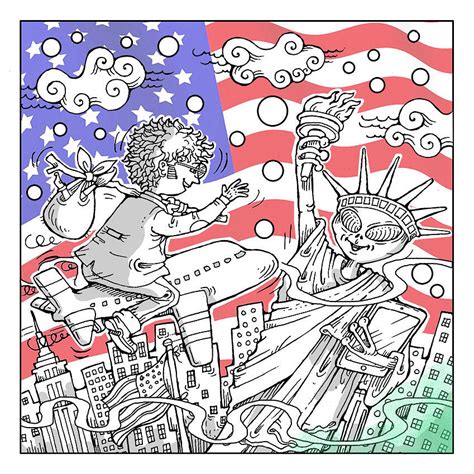 Charbak Dipta In New York City Drawing By Charbak Dipta Pixels