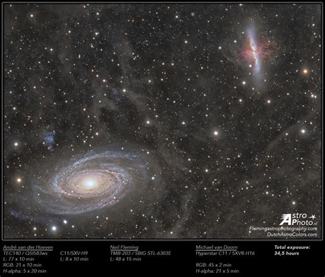 每日星空星系战争 M81对M82 GWLin的博客