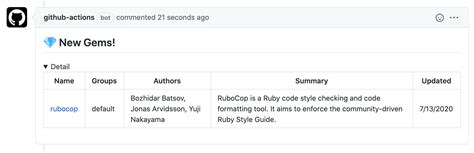 New Gems Actions GitHub Marketplace GitHub