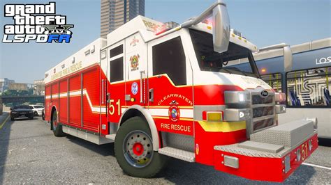 Gta 5 Lspdfr New Pierce Velocity Fire Rescue Truck Gta 5 Real Life
