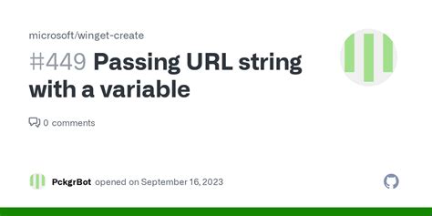 Passing Url String With A Variable · Issue 449 · Microsoftwinget Create · Github