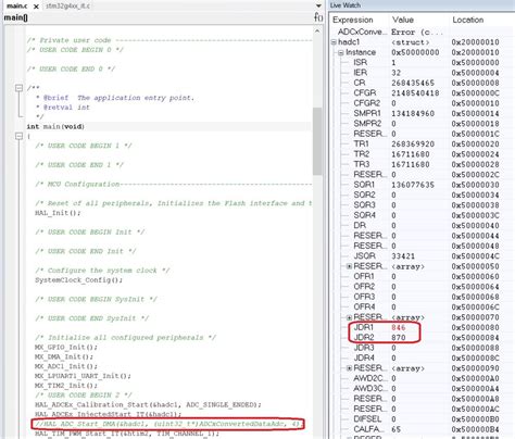 Stm32g474 Adc In Continuous Regular Scanning Mode Stmicroelectronics Community