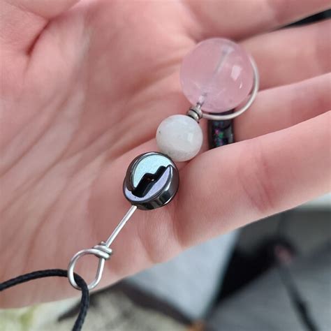 Tactile Necklace Plus Crystal Fidget Jewelry Amulet For Restless Hands And Hair And Skin