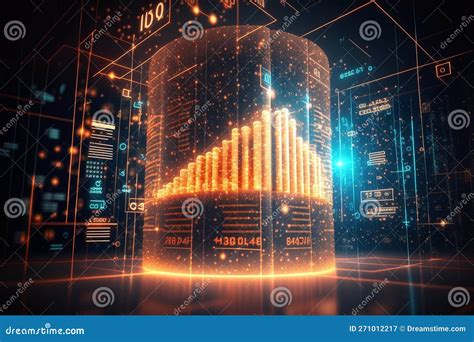 Futuristic Big Data Visualization Concept Visual Information