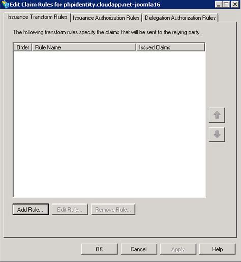 Adfs 20 Relying Party Trust Configuration Joomla Documentation
