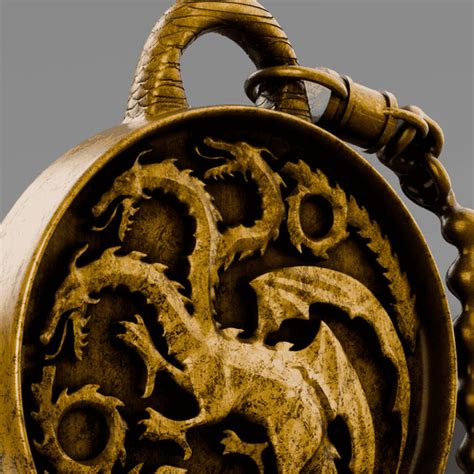 🐉 Fantasy Dragon Sigil Medallion Keychain・archivo Stl Para Impresión 3d
