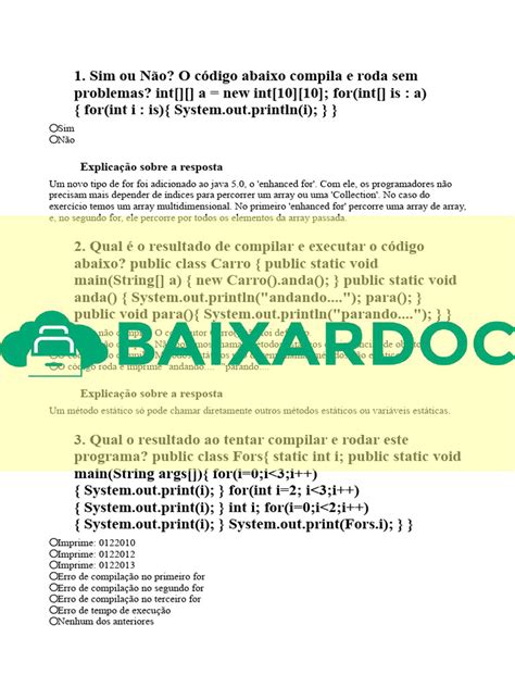 Simulado Caelum Pdf Java Linguagem De Programação Programação