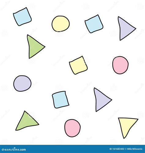 Abstract Circle Dot Cube Triangle Pattern Background Vector Graphic Illustration Stock Vector