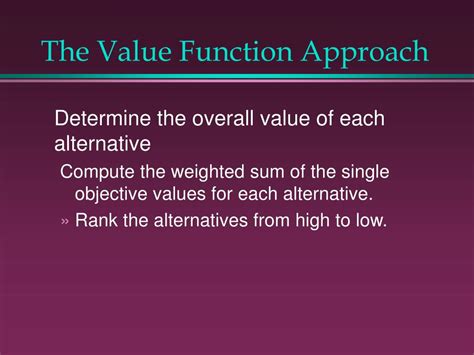 Ppt Multiobjective Value Analysis Powerpoint Presentation Free Download Id121923
