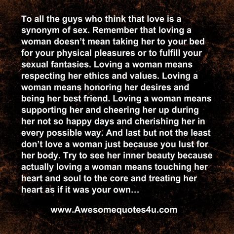 Love Is Not A Synonym Of Sex