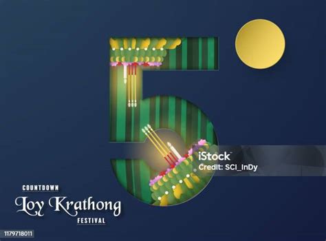 태국 사람들 또는 인도 중국 과 같은 다른 나라의 로이 크라통 축제 템플릿 표지 초대장 카드에 대한 최소한의 스타일로 벡터