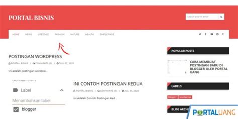 cara membuat menu bar dan sub menu di blogger untuk pemula
