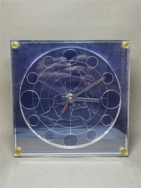 Marion Kay Silver Orbit Numismatic Clock Model No14 Vintage Made In U