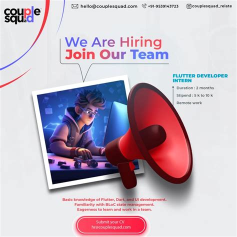 couple squad on linkedin couplesquad internship flutter