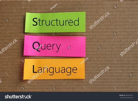 Structured Query Language Sql Text On ภาพสตอก Shutterstock