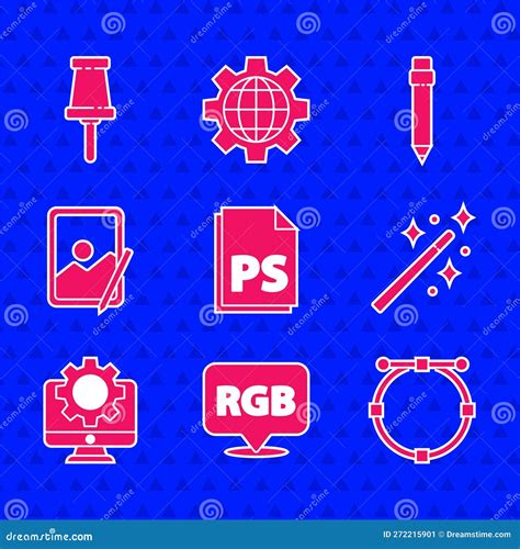 Set Circle With Bezier Curve Bezier Curve Speech Bubble With Rgb And Cmyk And Pencil With