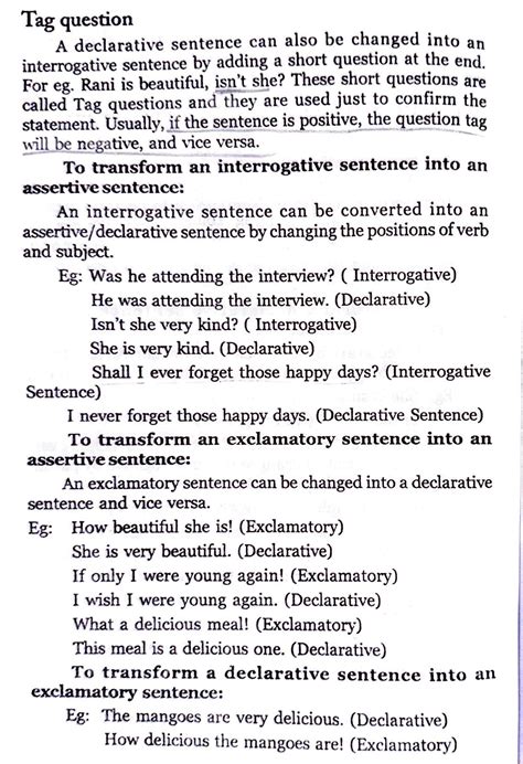SOLUTION Grammar Transformation Of Sentences Notes Studypool