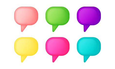 3d Color Speech Bubble Social Media Chat Message Icon 23094542 Vector