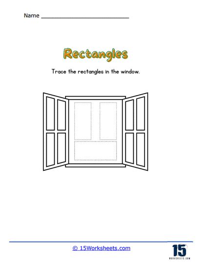 Rectangles Worksheets Learning Shapes 15