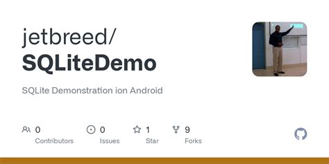 GitHub Jetbreed SQLiteDemo SQLite Demonstration Ion Android