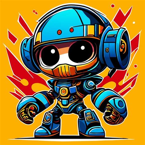 Premium Vector Tech Marvels Little Robot Graphics Creating Design Magic