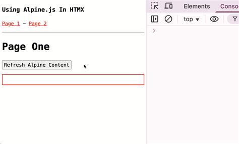 using alpine js in htmx