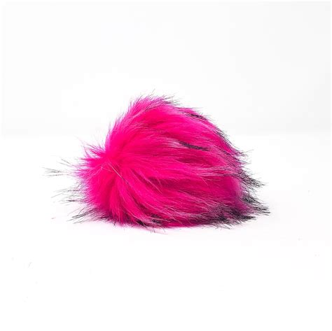 Hot Pink Faux Fur Pom Poms Warehouse2020