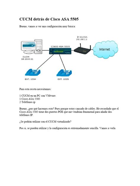 Cucm Detrás De Cisco Asa 5505 Pdf Ciencias De La Computación Internet