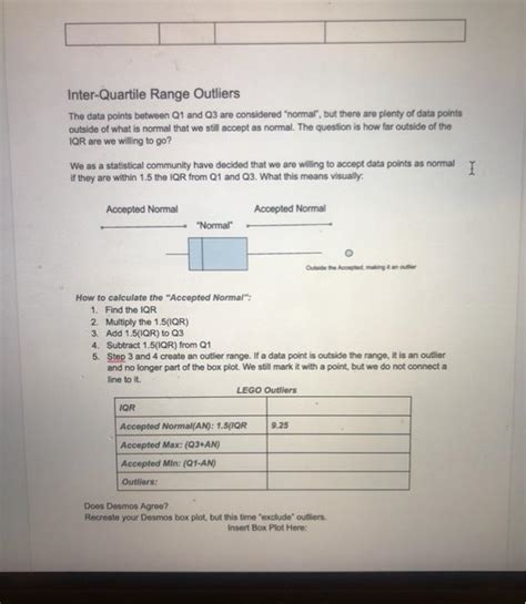 Solved Lego Box Plot Desmos Box Plot Using Desmos Create A