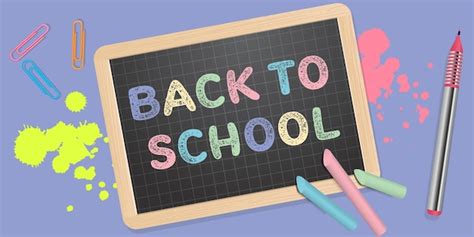 학교 일러스트 레이 션으로 돌아 가기 프리미엄 벡터