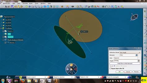 How To Create A Rotate Surface In Catia Caddskills