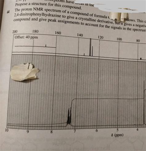 Propose A Structure For This Compound The Proton Nmr