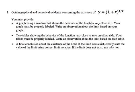 Solved Obtain Graphical And Numerical Evidence Concerning Chegg