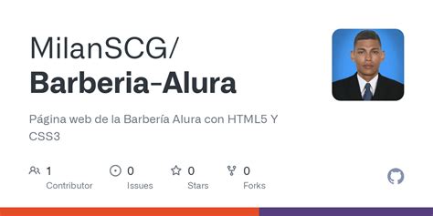 Github Milanscgbarberia Alura Página Web De La Barbería Alura Con Html5 Y Css3