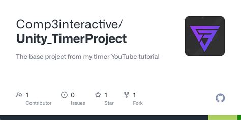 Github Comp3interactiveunitytimerproject The Base Project From My Timer Youtube Tutorial