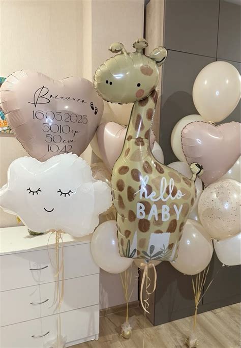 Шарики на выписку Темы вечеринки Декорации на день рождения Первые дни рождения