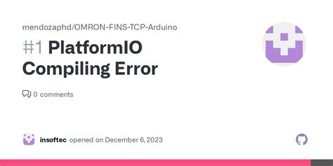Platformio Compiling Error · Issue 1 · Mendozaphdomron Fins Tcp