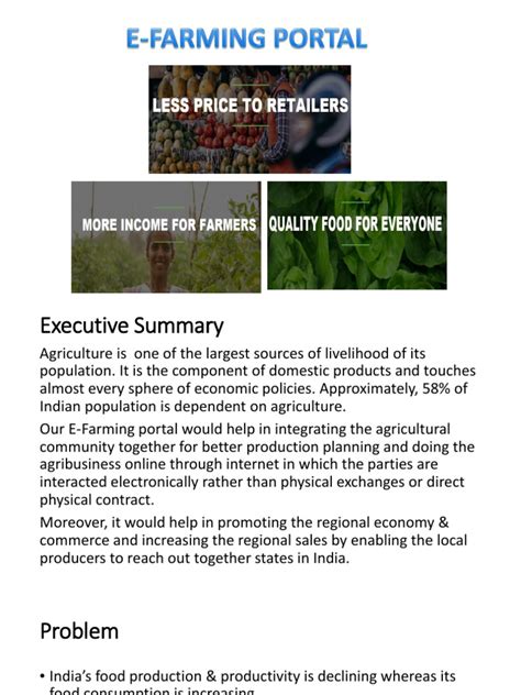 E Farming Portal Download Free Pdf Agriculture Foods