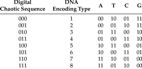 Dna Decision And Encoding Rules Download Table